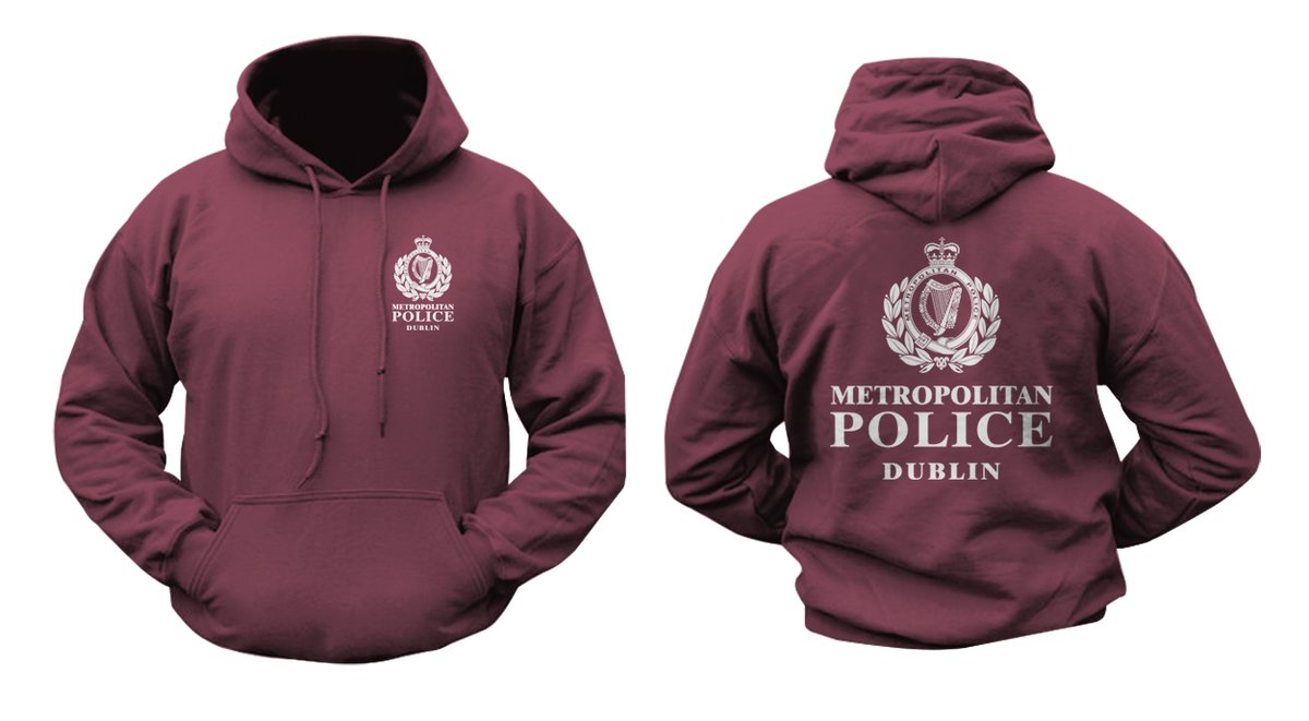 Metropolitan Police Dublin Hoodie - Irish Law Enforcement History Swea ...
