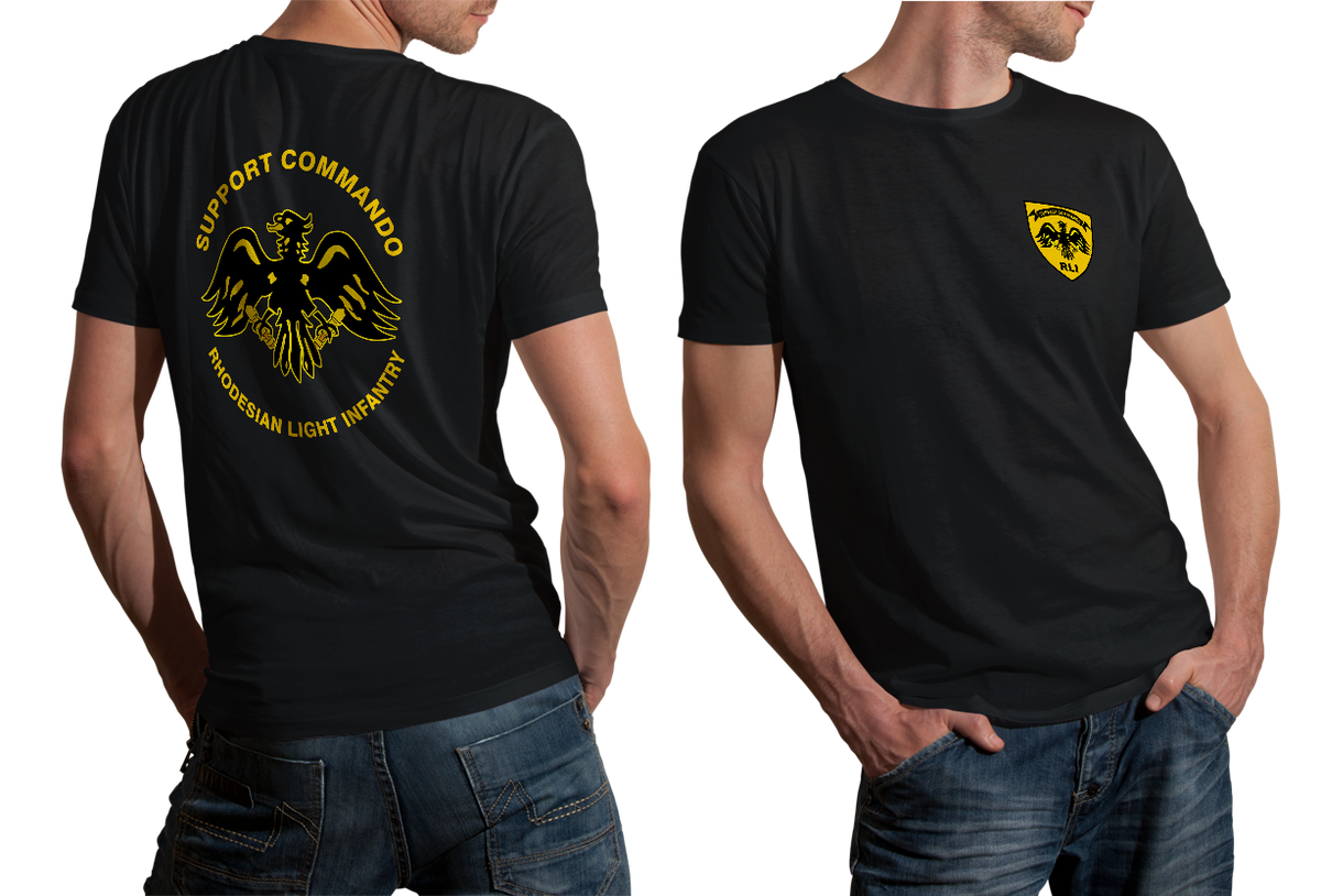 RLI Rhodesian Light Infantry Support Commando Bush War T-shirt ...