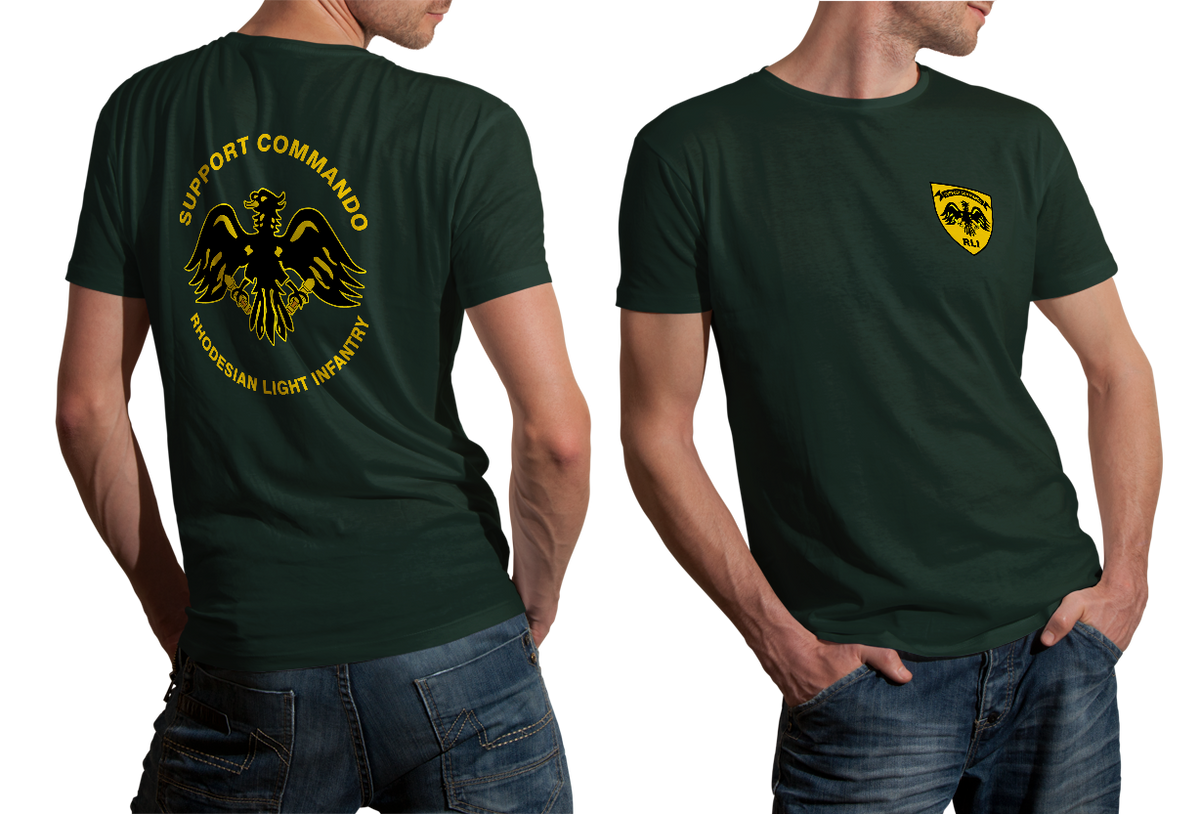 RLI Rhodesian Light Infantry Support Commando Bush War T-shirt ...